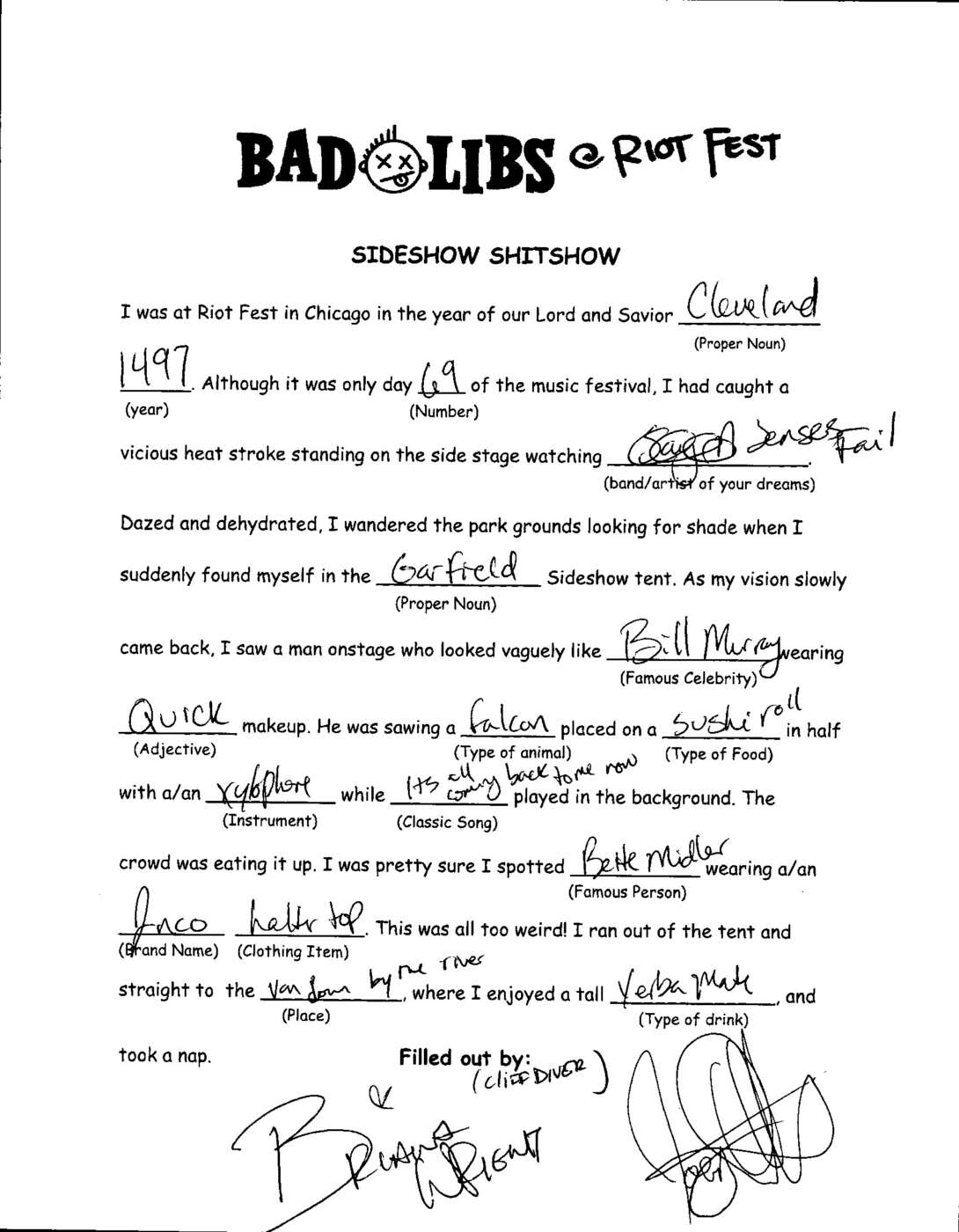 Riot Fest 2022: Bad Libs with Cliffdiver • Bad Copy