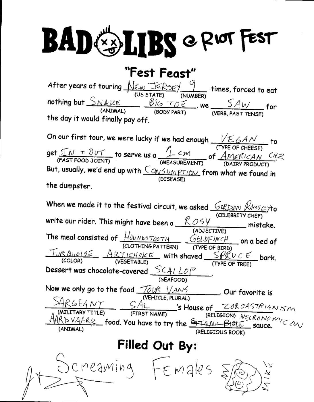 Riot Fest 2023: Bad Libs with Screaming Females • Bad Copy