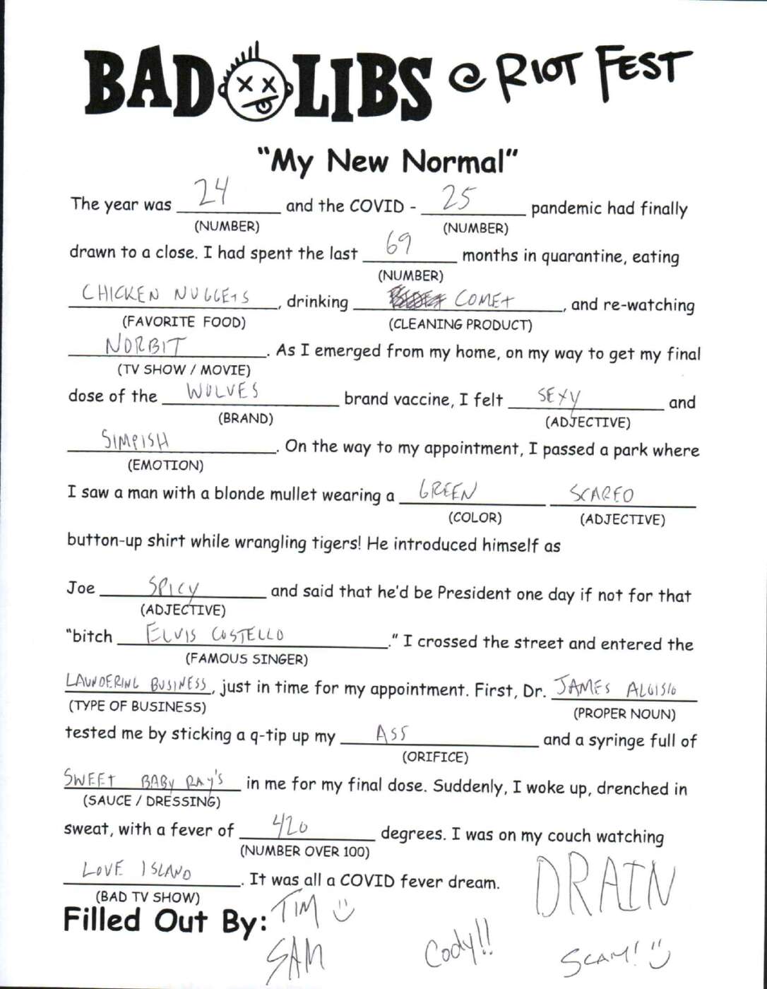 Riot Fest 2023: Bad Libs with Drain • Bad Copy